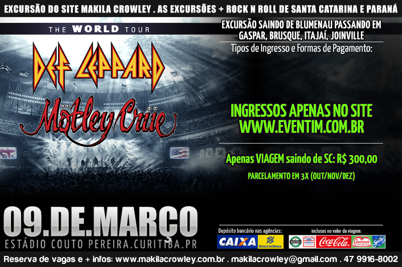 Makila Crowley - Excursões Oficiais de Santa Catarina e Paraná - , HELLFEST, WACKEN, 70000TONS ...