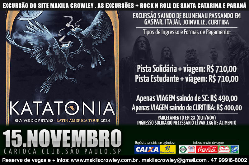 Makila Crowley - Excursões Oficiais de Santa Catarina e Paraná - , HELLFEST, WACKEN, 70000TONS ...