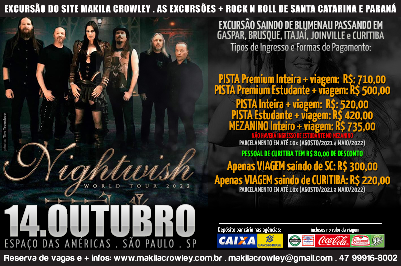 Makila Crowley - Excursões Oficiais de Santa Catarina e Paraná - , HELLFEST, WACKEN, 70000TONS ...